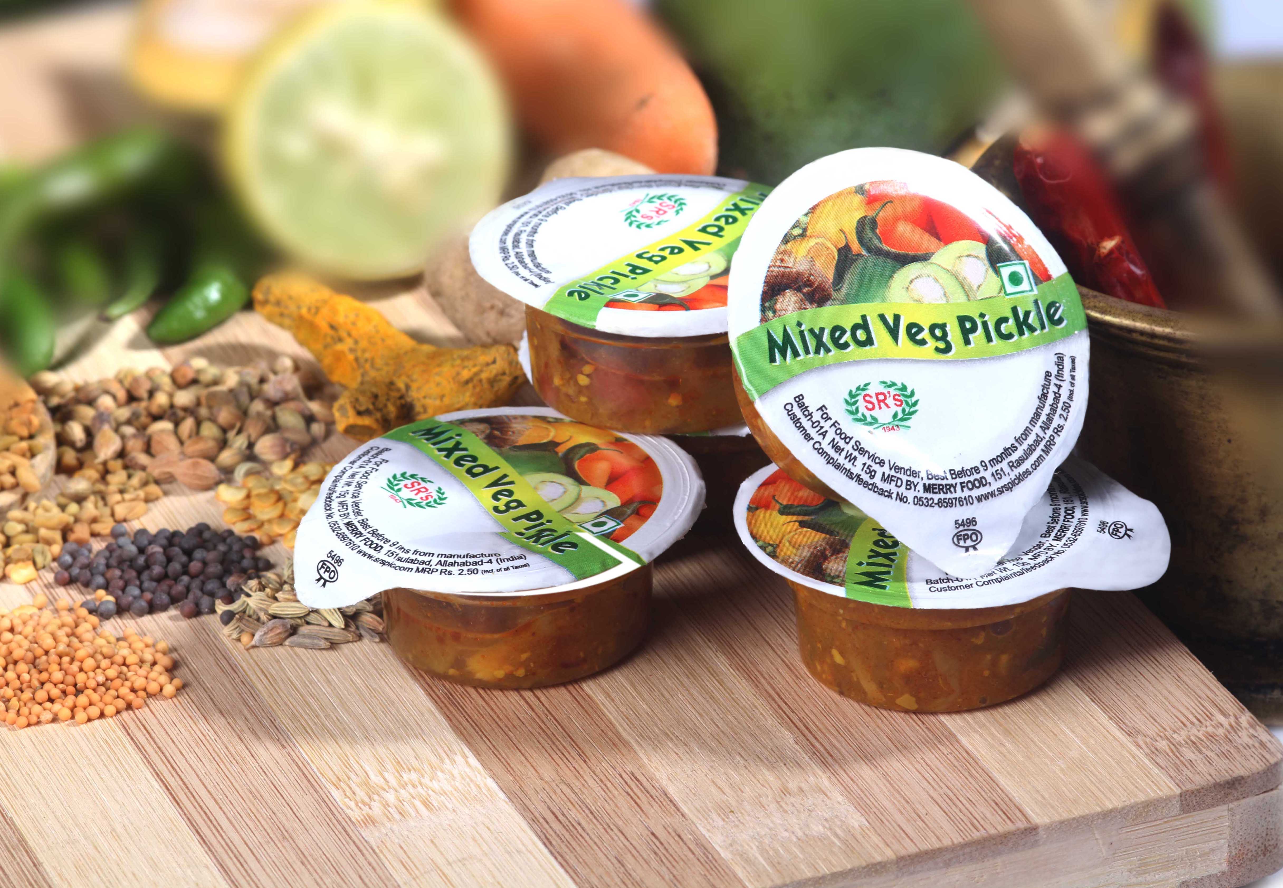 MIXED VEG PICKLE BLISTER 15GM X 1000 PCS INSTITUTIONAL PACK | DELICASIA